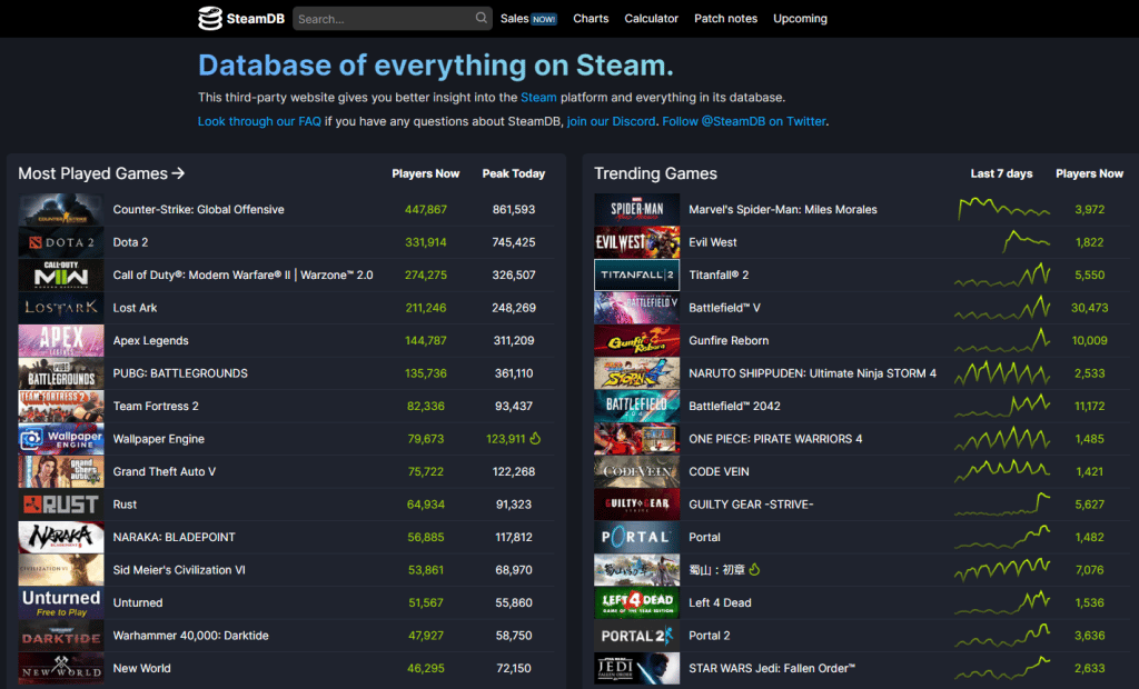 【2024年】SteamDBの使い方!いろいろなことを確認できる情報サイト│Steamおすまと